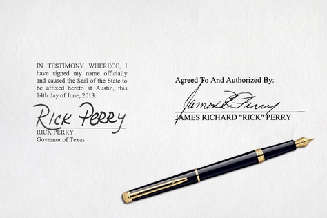 Perry's Court Signature Differs From His Official One | The Texas Tribune