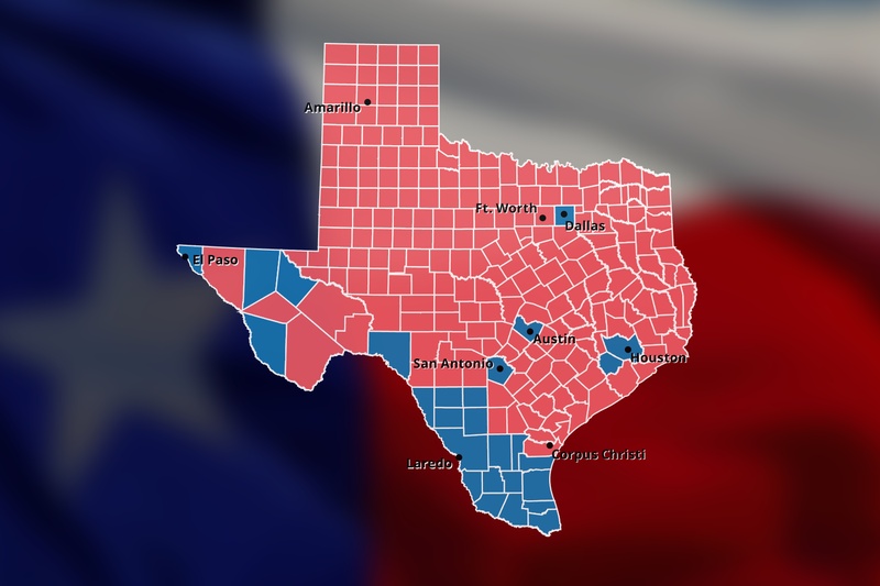 Analysis The Blue Dots In Texas Red Political Sea Eagle Pass